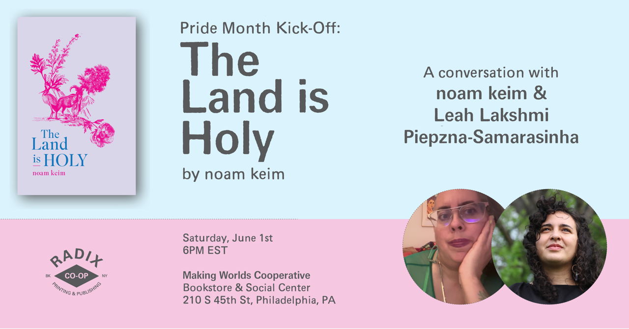 The Land Is Holy: Book launch with noam keim in conversation with Leah ...